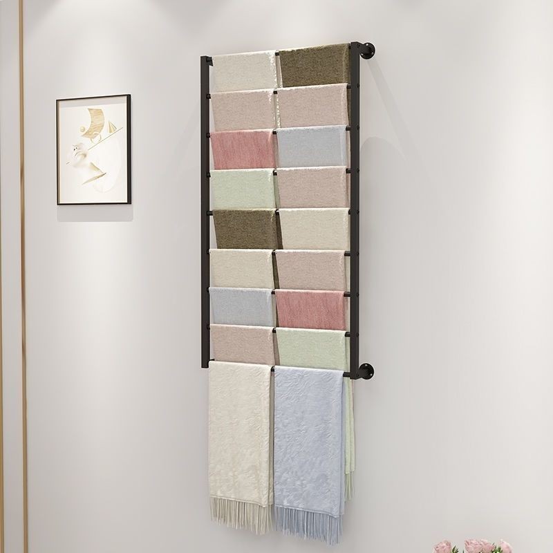 Scarf Rack Wall-Mounted Display Rack Perforated Scarf Rack Wrapping ...