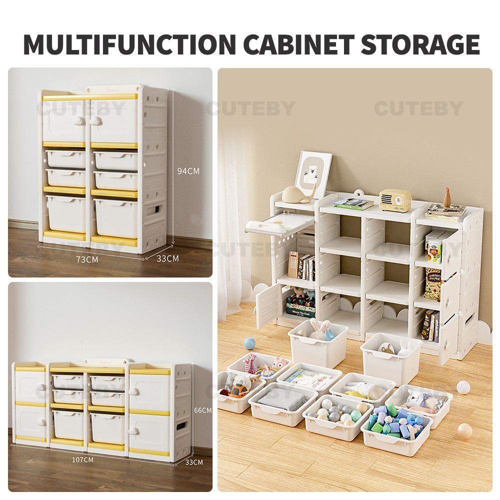Large Capacity Children Storage Shelves Racks MULTIFUNCTION CABINET ...