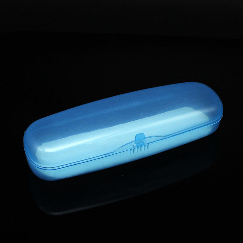 New Translucent Plastic Glasses Case Blue Transparent Reading Glasses ...