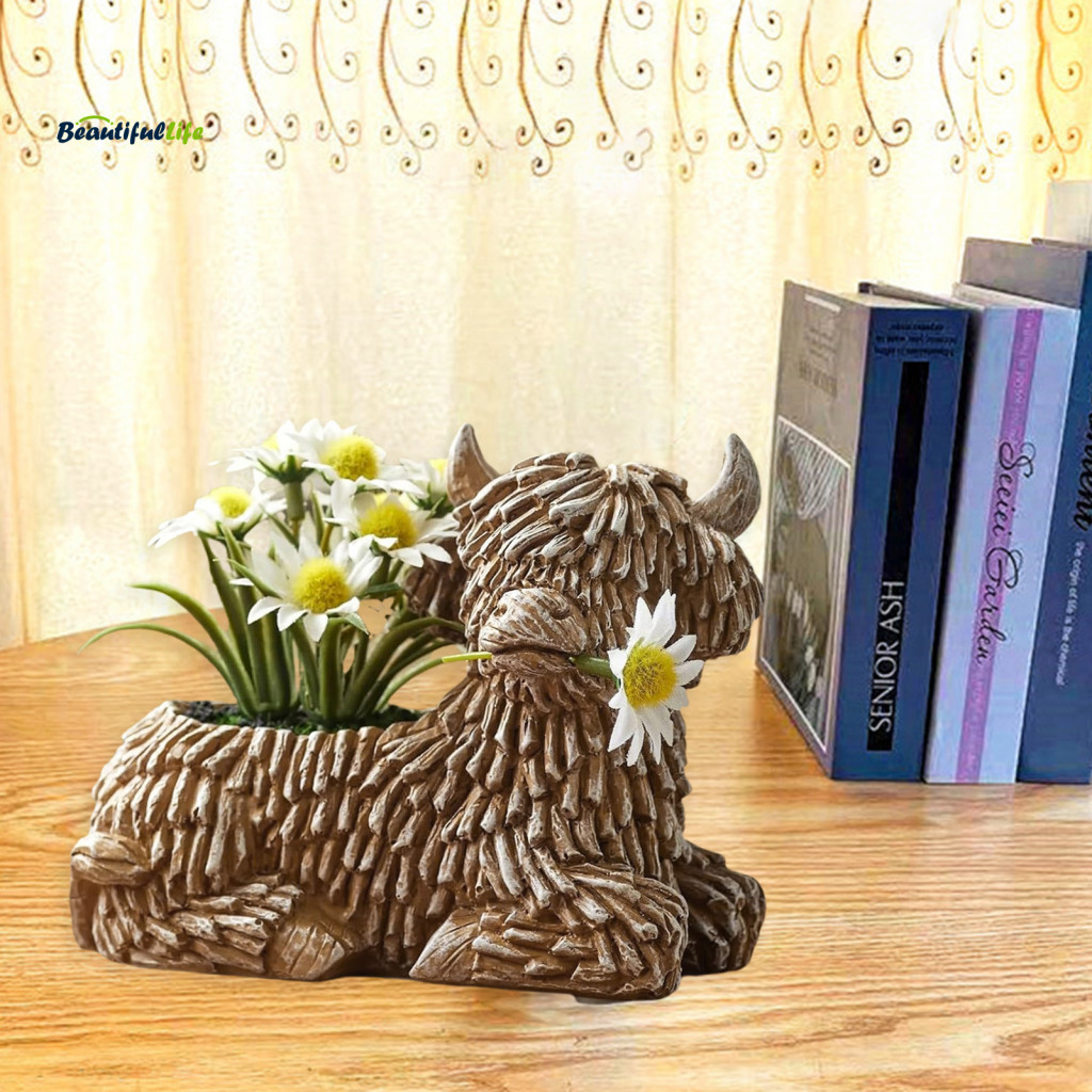 beautifullife Plateau Yak Flowerpot Yak Shape Succulent Pot Handcrafted ...