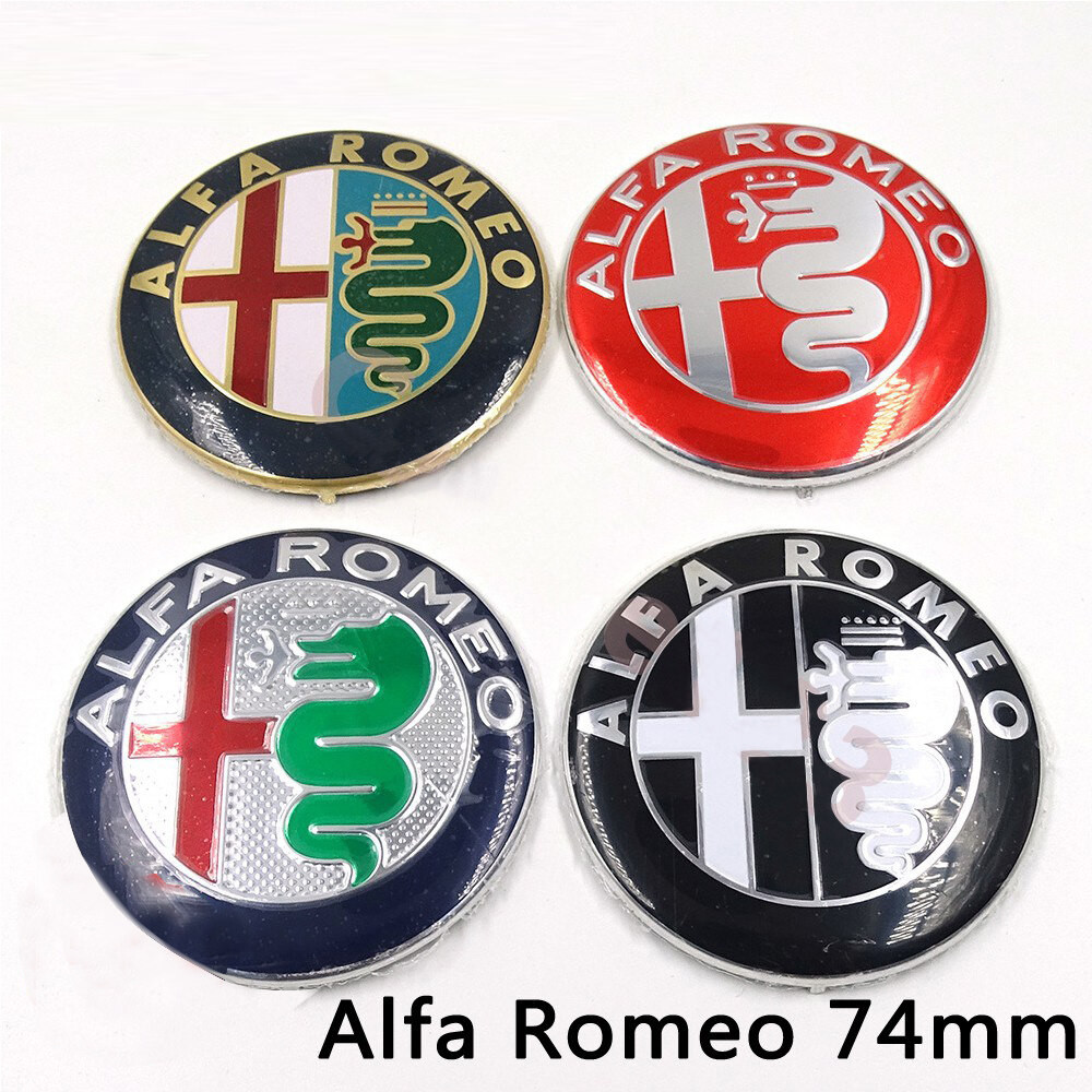 2020 NEW Upgrade 74MM Alfa Romeo Emblem Badge Car Front Rear Logo ...
