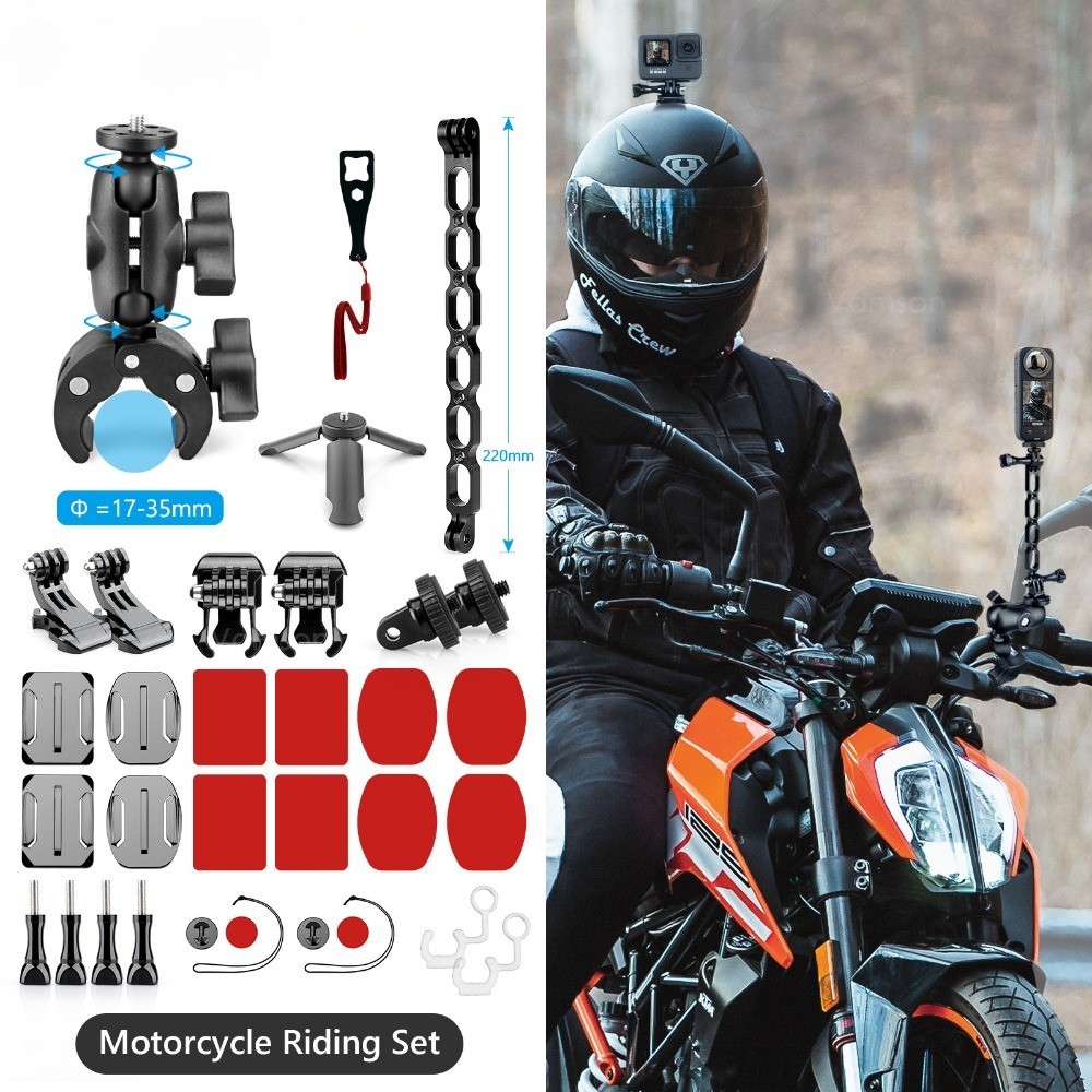 Motorcycle Mount Accessories Kit for Insta360 X3 One X2 X Including ...