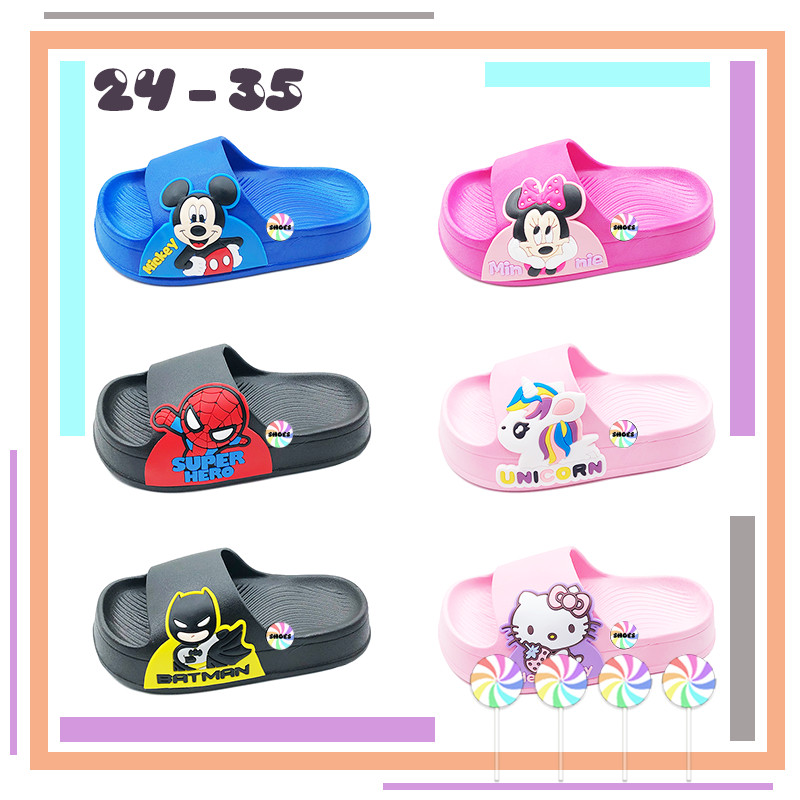 CSMY Kid's Cartoon Slippers Shoes | Sandals Girls Boys | Spider Kitty ...