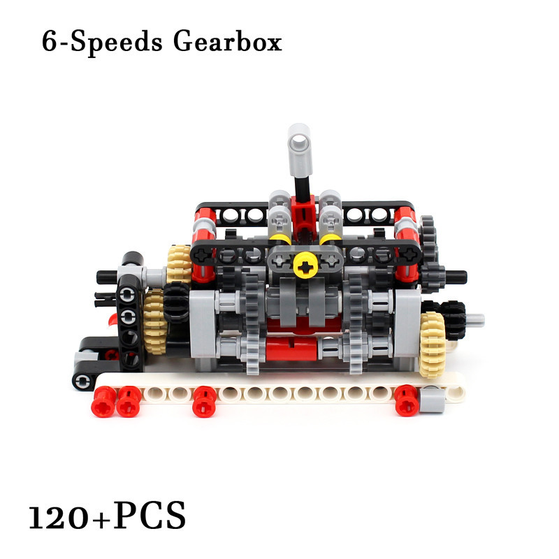 MOC Technic 6 8 16 Cylinder Engine Unit V6 V8 V16 Engine 6 Speeds ...