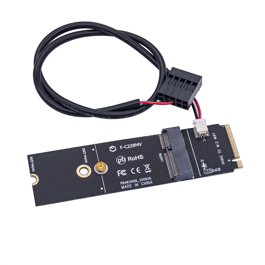 For M.2 Wireless Network Card to NVME SSD Adapter Card for PC Desktop AX210 AX200 9260AC 8265 ...