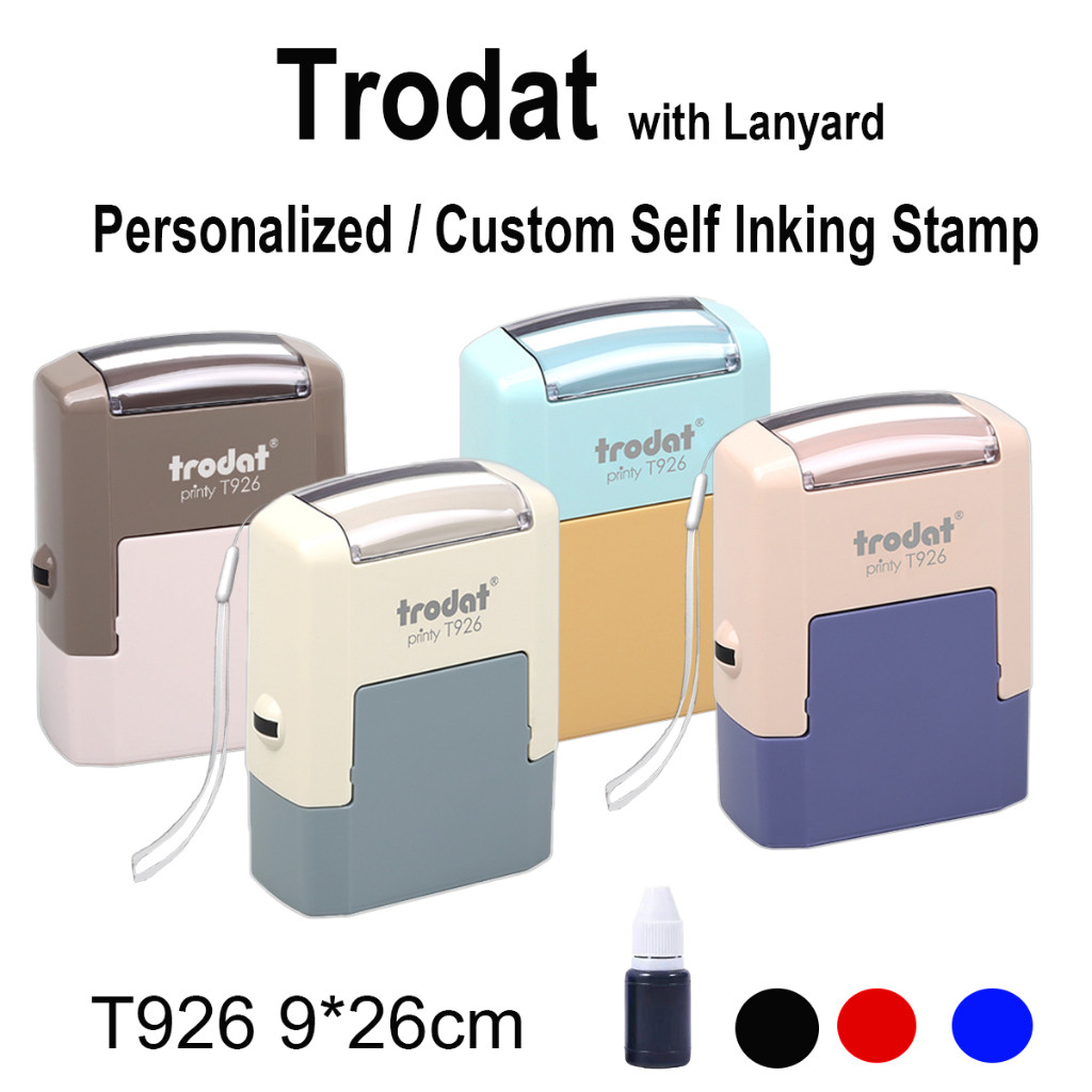 TRODAT T926 Macaroon【free ink 】with Lanyard Personalized Self inking ...