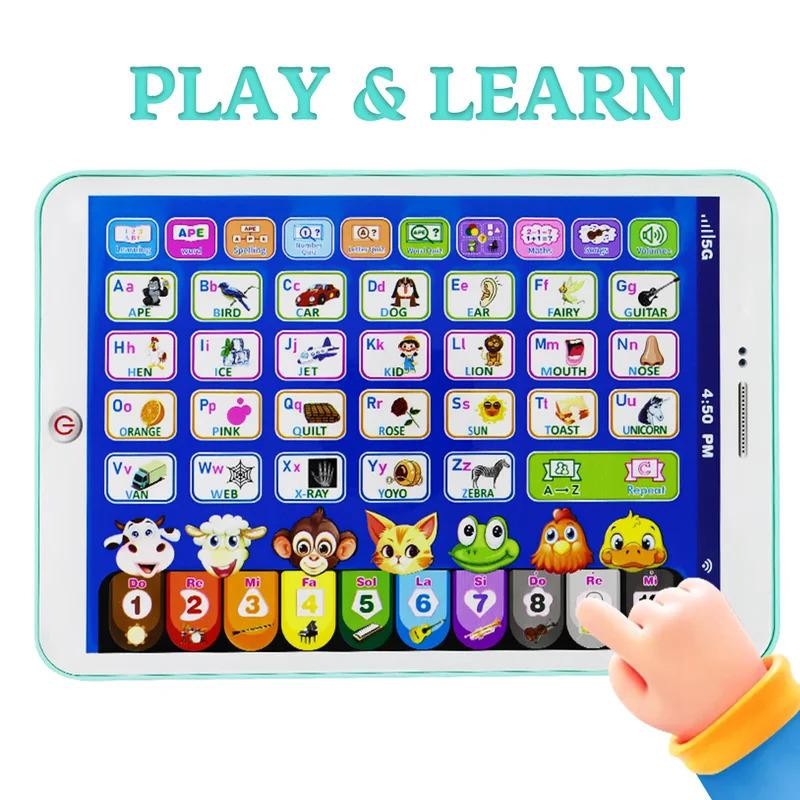 Learning Machine Tablet Interactive Play Pad Kids Language Learning Toy ...