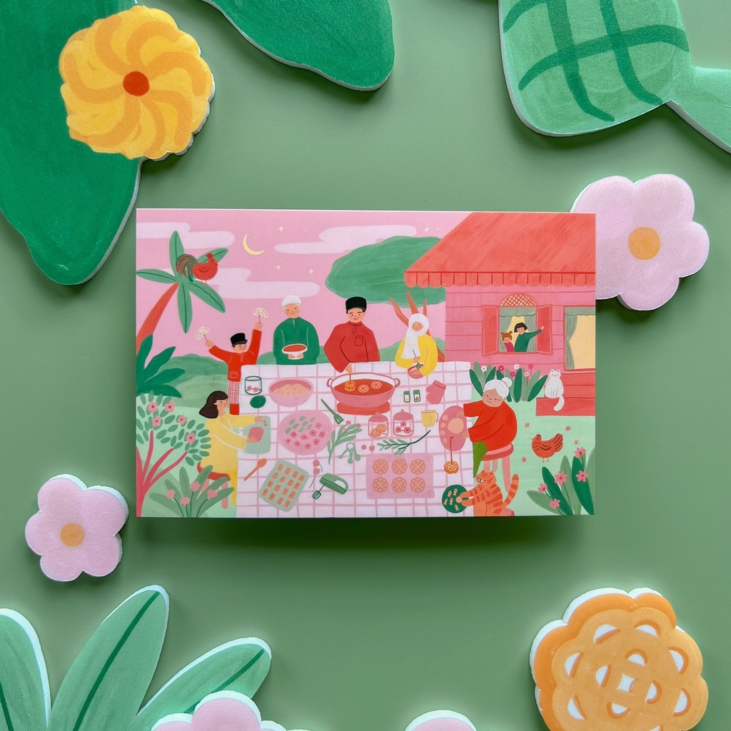 Poskad Raya - Meriahnya Malam Raya by Bunga dan Bintang | Shopee Malaysia