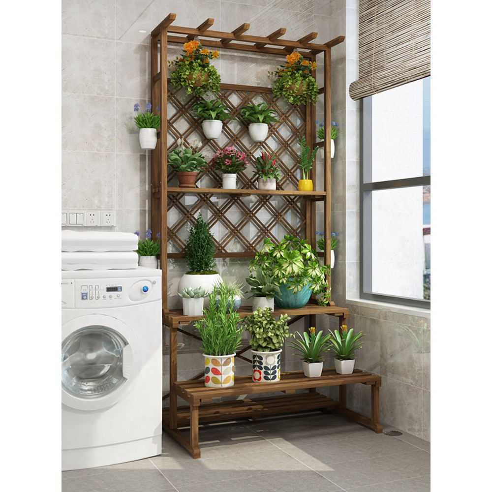 Stand Bunga Kayu Anti-Kakisan Pendirian Pasu Bunga Luaran Rak ...