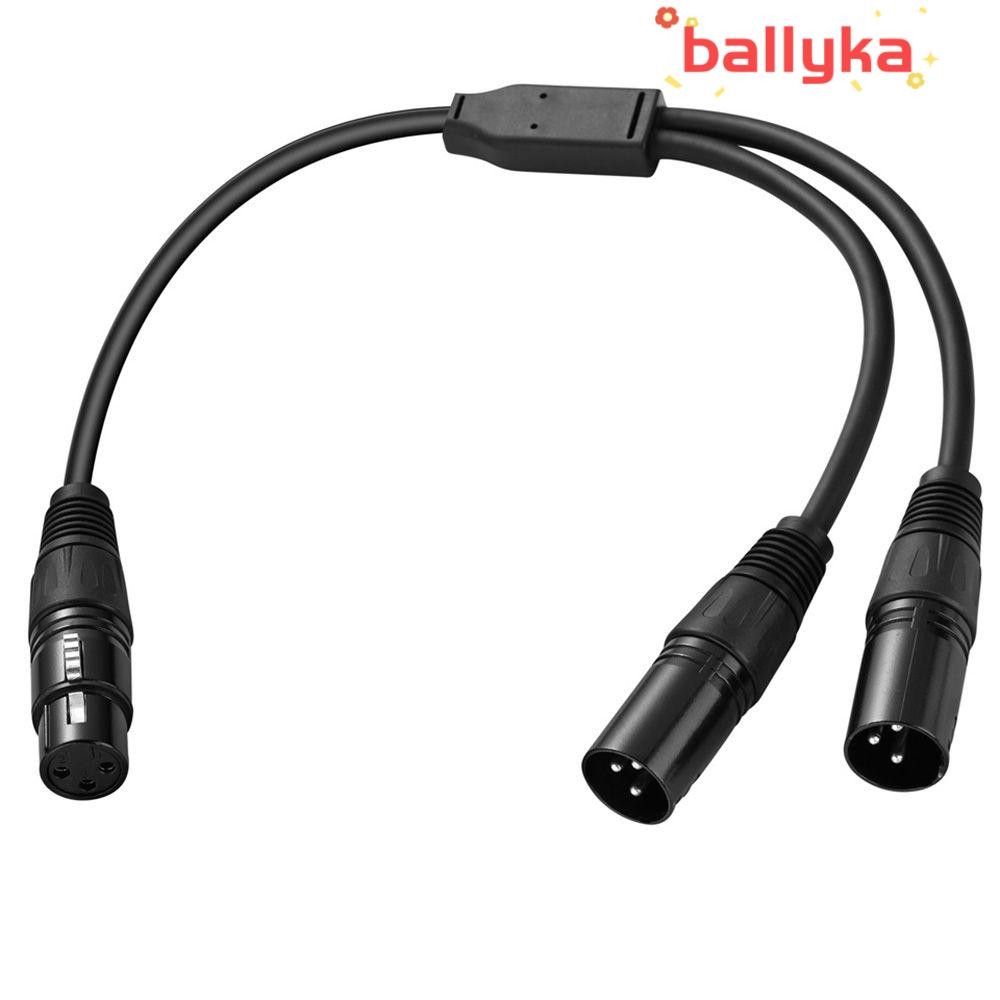 BALLYKA XLR 3 Pin Cable, Female to Male 1 to 2 Y Splitter Cord ...