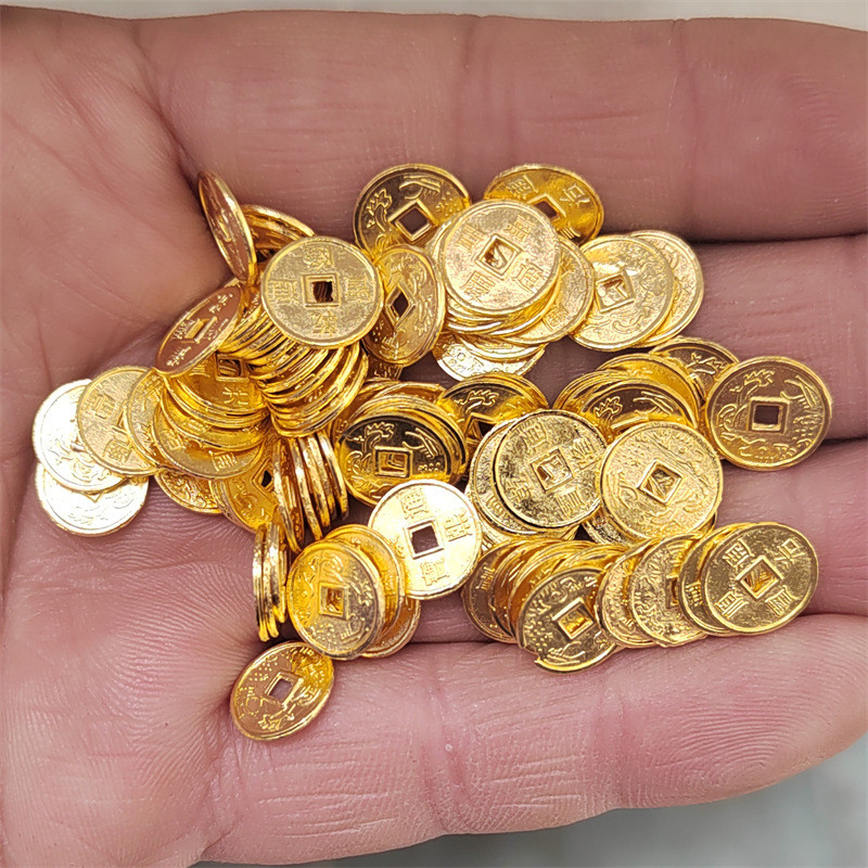 gold coins treasureGold copper coins, alloy desktop ornaments antique ...