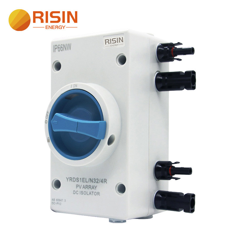 4P 32A 1000V 1200V Waterproof Isolation Switch 2P 32A 600V DC Solar IP66 Isolator Switch PV ...