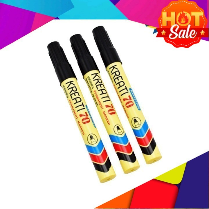 (3pcs) Marker Permanent Black Marker, Black Hightlight Black Permanent ...