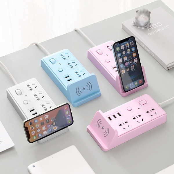 extension plug extension Multi-function Socket Mobile Phone Wireless Charger Universal Smart ...