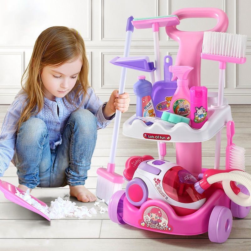Kids Cleaning Toys Set Pretend Play Sweeping Toy Simulation Cleaning ...