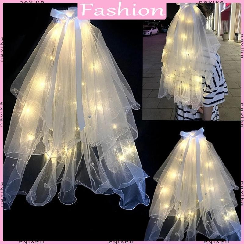 NAV Led Light Veil Led Bridal Veil Bridal Cathedrals Veil Light Up ...