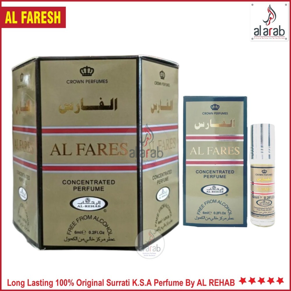 AL FARESH Original* Al Rehab Unisex Attar Roll On 6ml X 6pcs Box (Roll ...