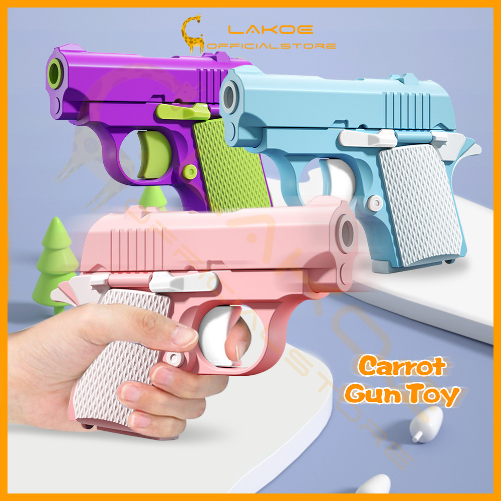LAKOE Gravity Carrot Gun Toy Kid Decompression Popular Toys 3D Mini Gun ...