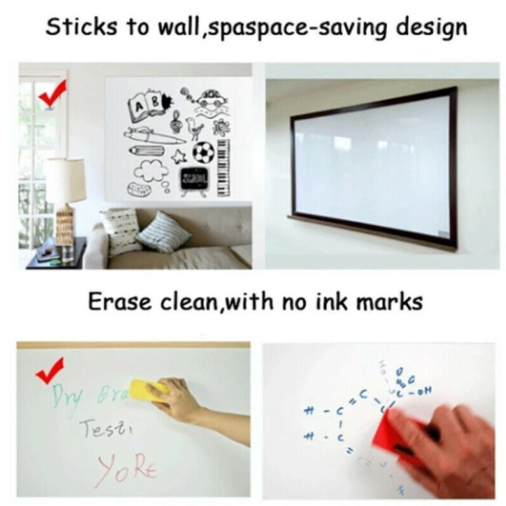 1pcs PVC Erasable White Board Sticker Office Teaching Wall Education ...