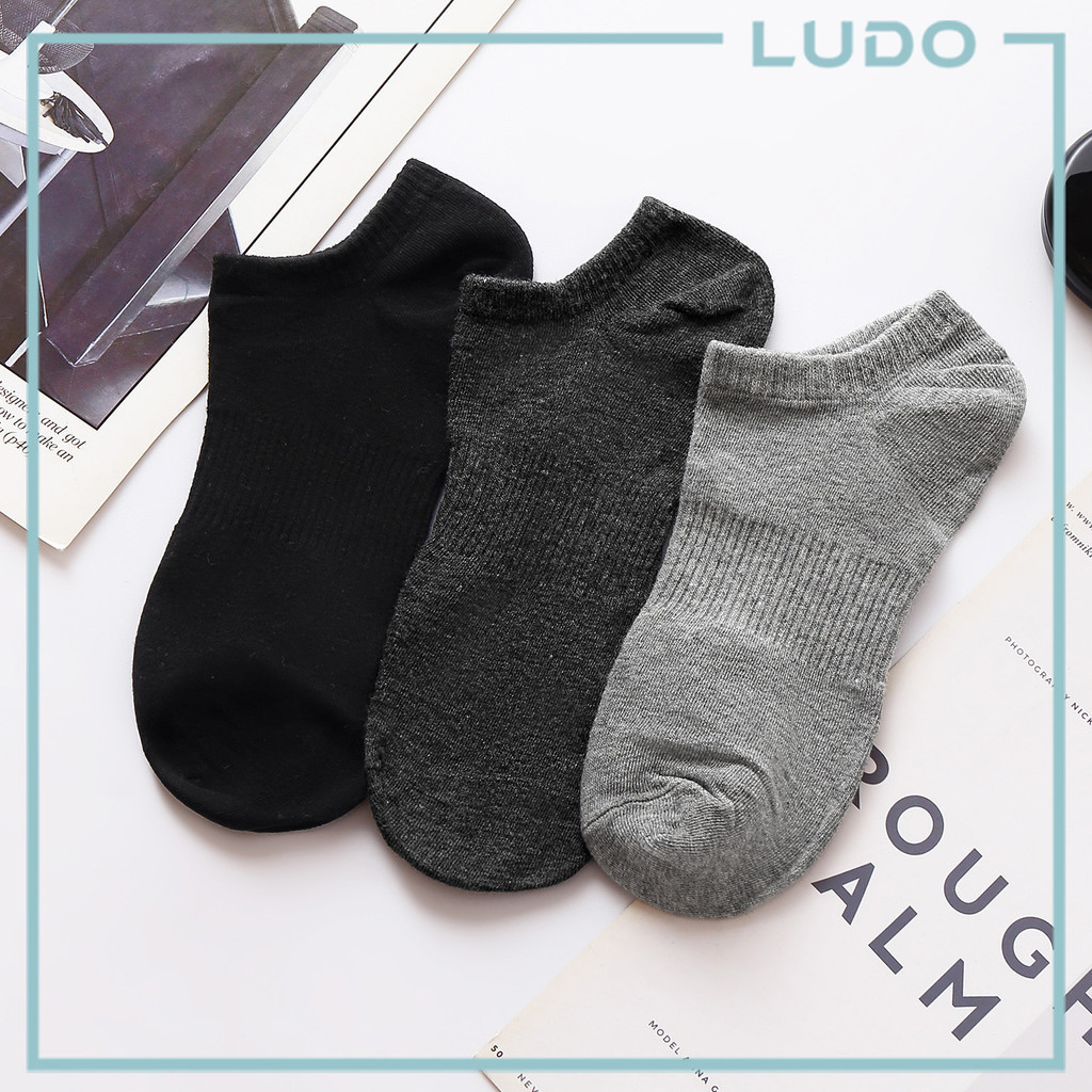 [LUDO] Cotton Men Low Cut Non-Slip Invisible Casual Plain Footcover ...