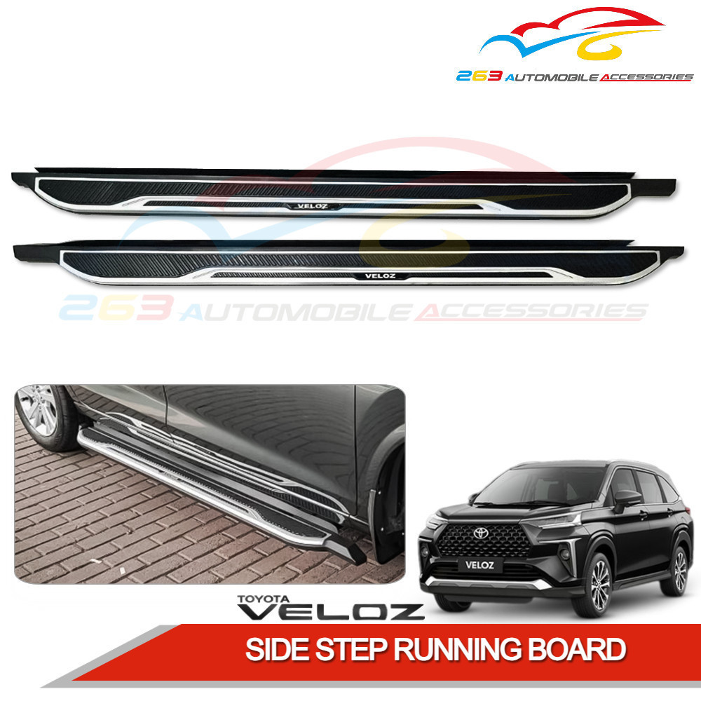 TOYOTA VELOZ 2022-2023 SIDE STEP RUNNING BOARD WITH BRACKETS (BLACK ...