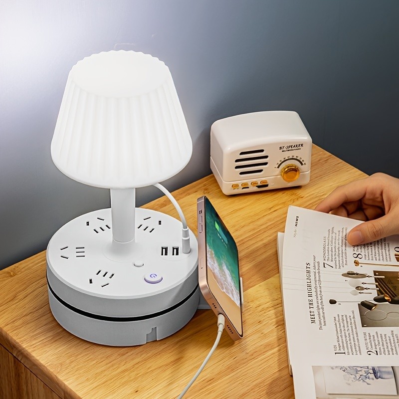 Electric Socket Night Light Table Lamp Mushroom Wall Socket Lamp Smart ...
