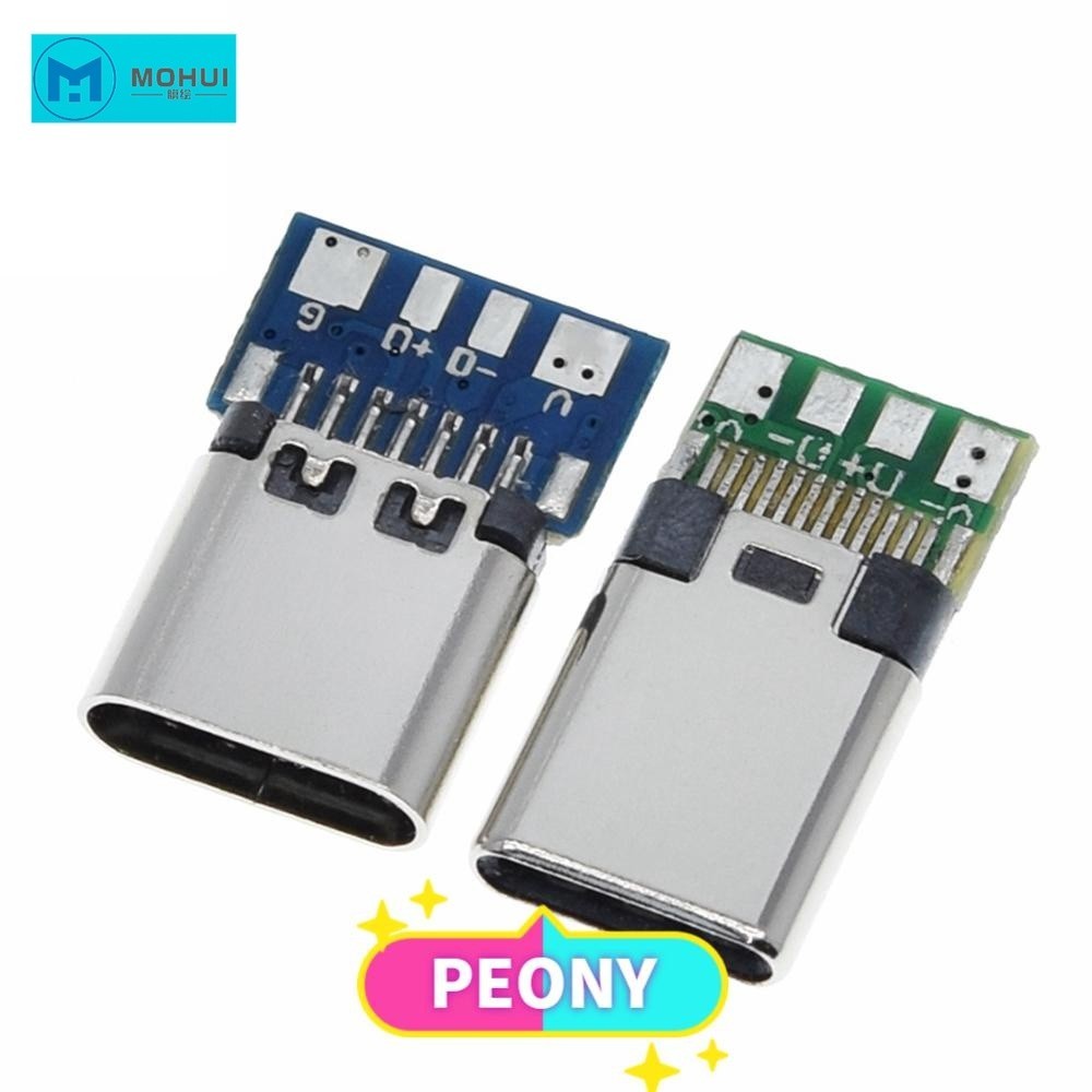 Mw 10pcs Data Transfer Usb 3 1 Type C Connector Charging Adapter Male Female Socket Solder Wire