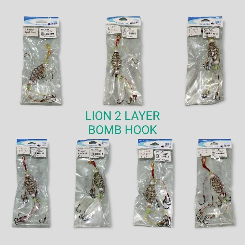 100% HANDMADE LION 2 LAYER MATA BOMB HOOK WITH SPRING SIZE #7 #8 #9 #10 ...