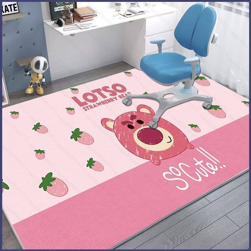 YE Lotso Cartoon Cute Strawberry Bear Living Room Carpet Bedroom ...