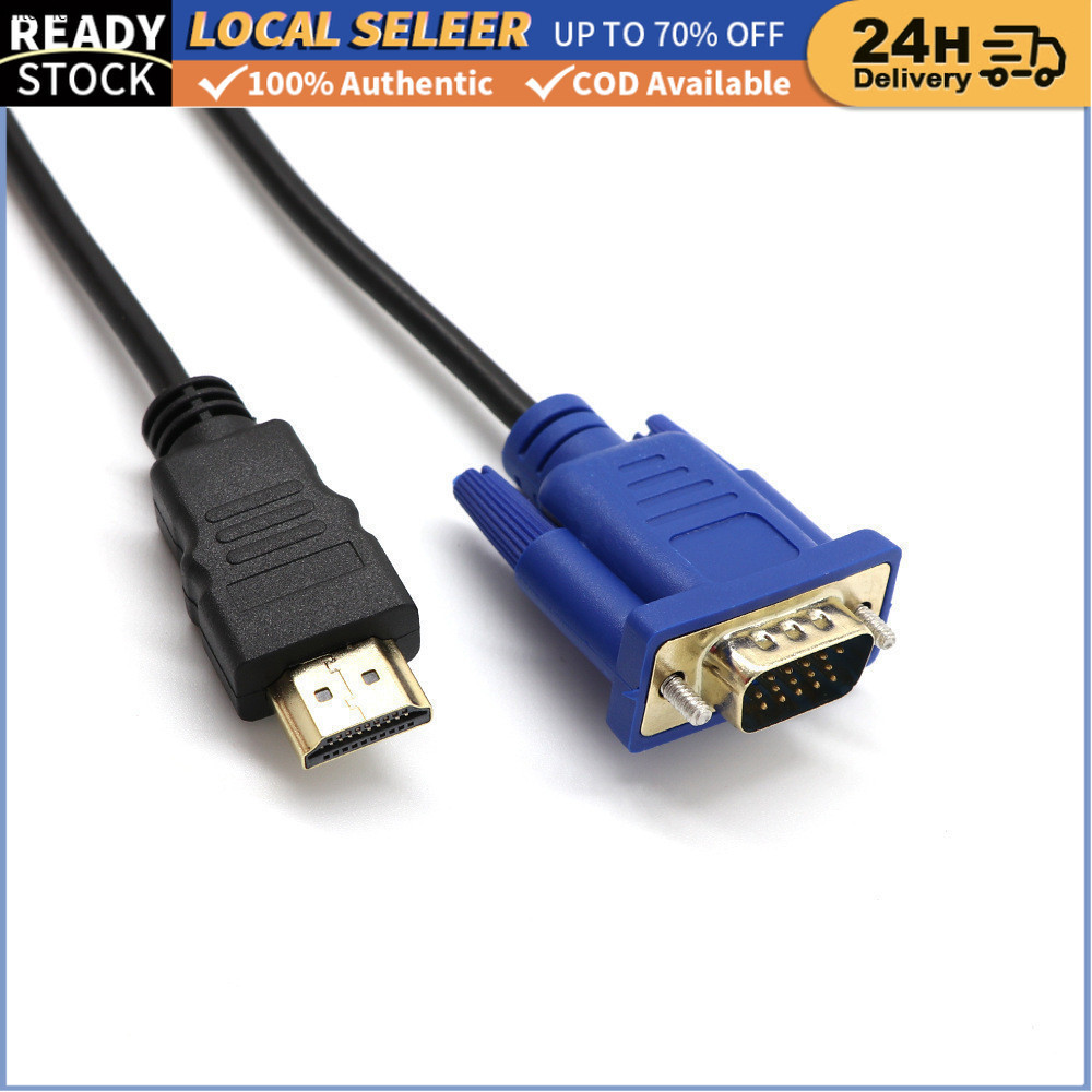 Professional HDMI Gold Male To VGA 1080P Video Connector Cable 1M/1.8M ...