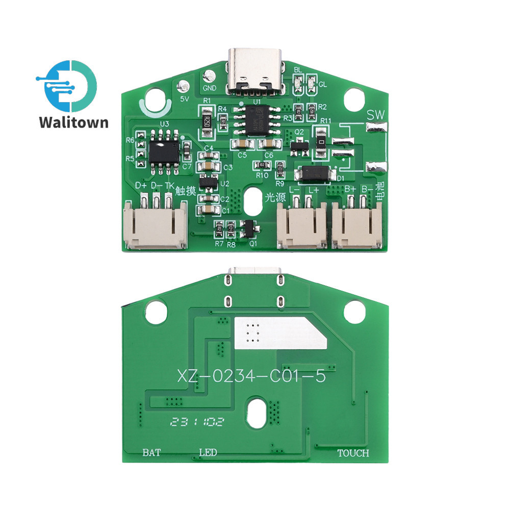 3.7V TYPE-C Desk Lamp Circuit Board USB Charging Infinitely Dimmable ...