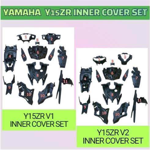 YAMAHA Y15ZR V1 V2 INNER BODY COVER SET NON COLOUR PARTS HLD YAMAHA INNER SET Y15 V1 V2 (13 PCS ...