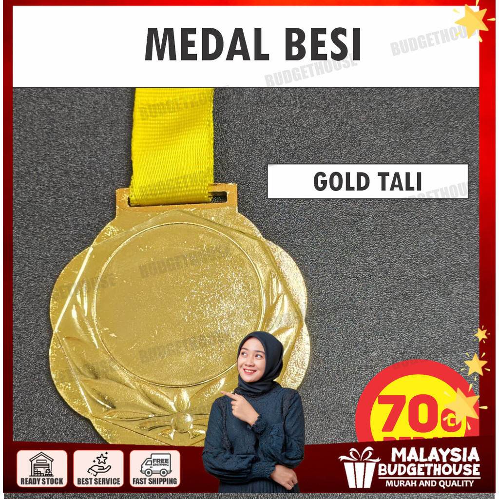 70-90 Gram METAL Medal Both Side Sticker Medal Besi With Ribbon Alloy ...