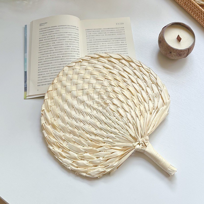 Handmade Grass Woven Fan Natural Woven Palm Leaf Aromatic Pandan Hand ...