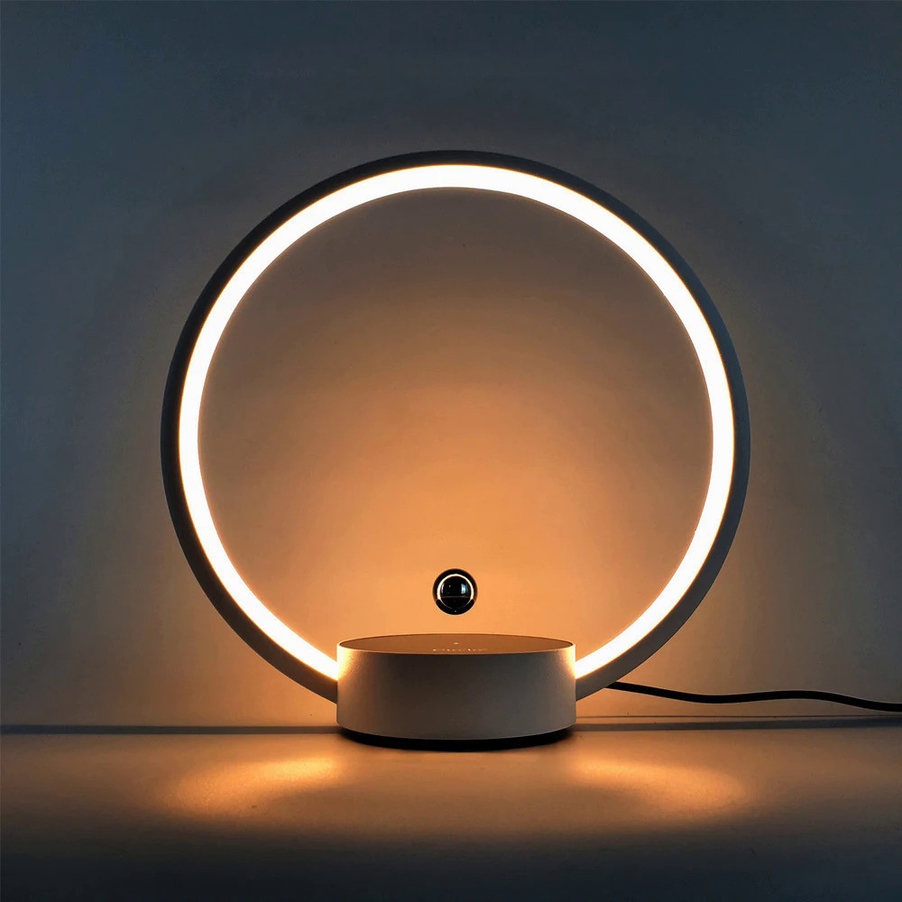 Rotation Touch Magnetic Levitation Ring LED Night Light RGB Creative ...