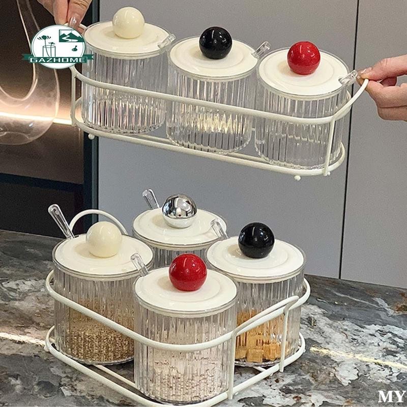 [In Stock] Condiment Canister, Divided Serving Platter Food Storage Box ...