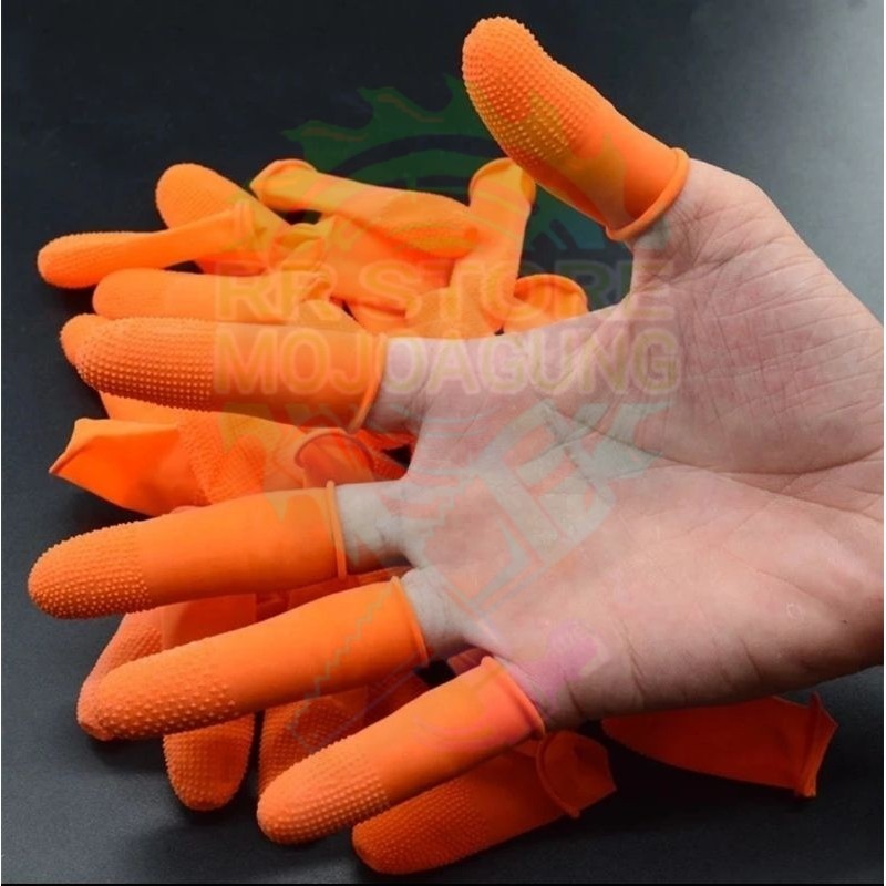 (10pcs) Anti-slip Latex Finger Rubber Gloves To Protect Fingers ...
