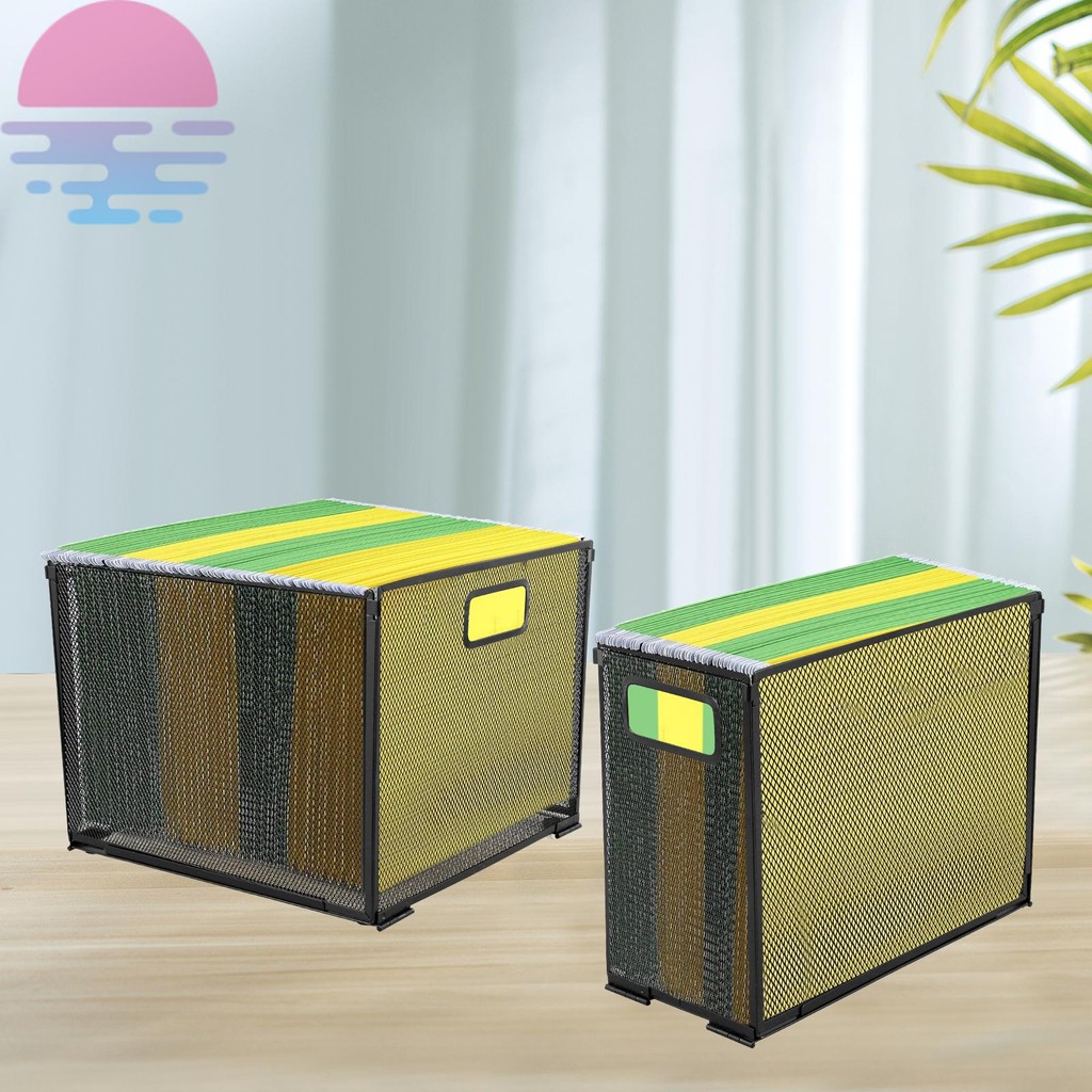 Hanging File Organizer Metal File Holder Box with Handle Letter Sized ...