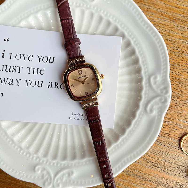 00 People Praise Cool Style Watch Ladies Niche High-End Simple Classy Light Luxury Retro ...