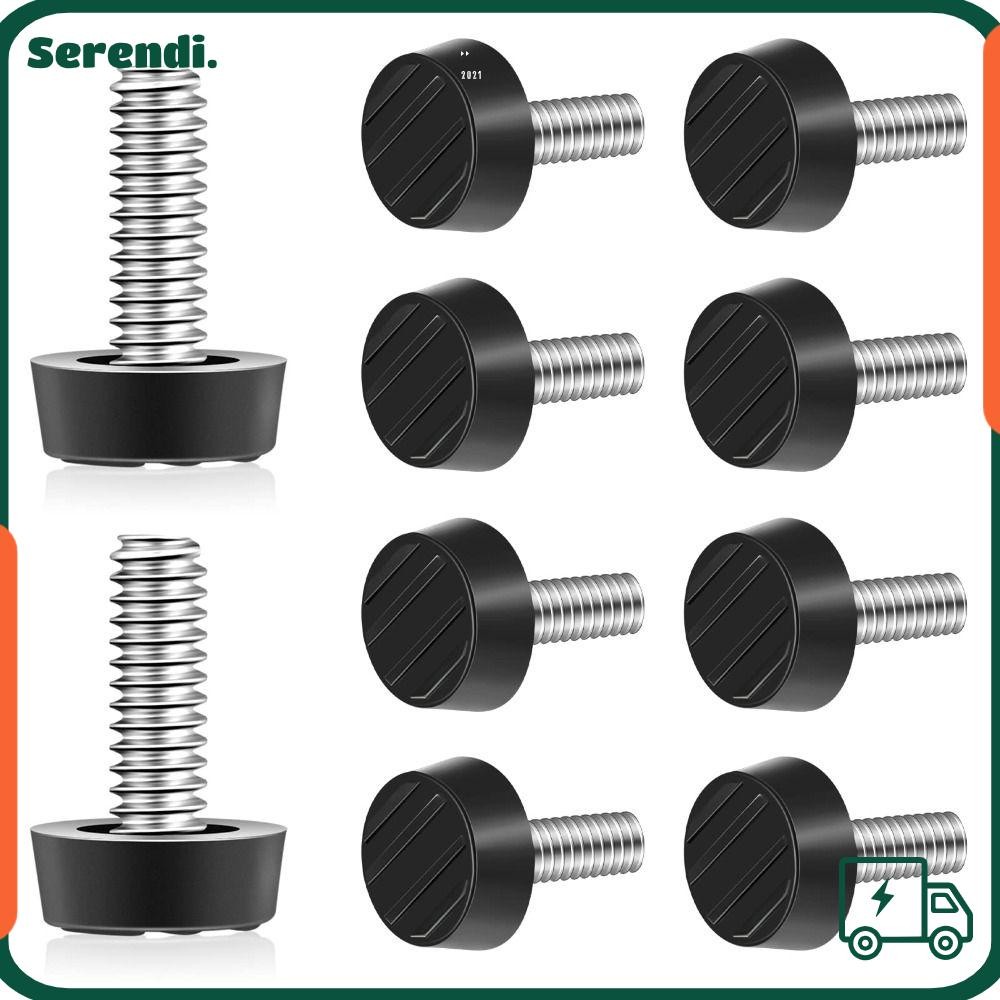 SERENDI 10 Pcs Furniture Levelers, M6 Thread Black Glide Furniture ...