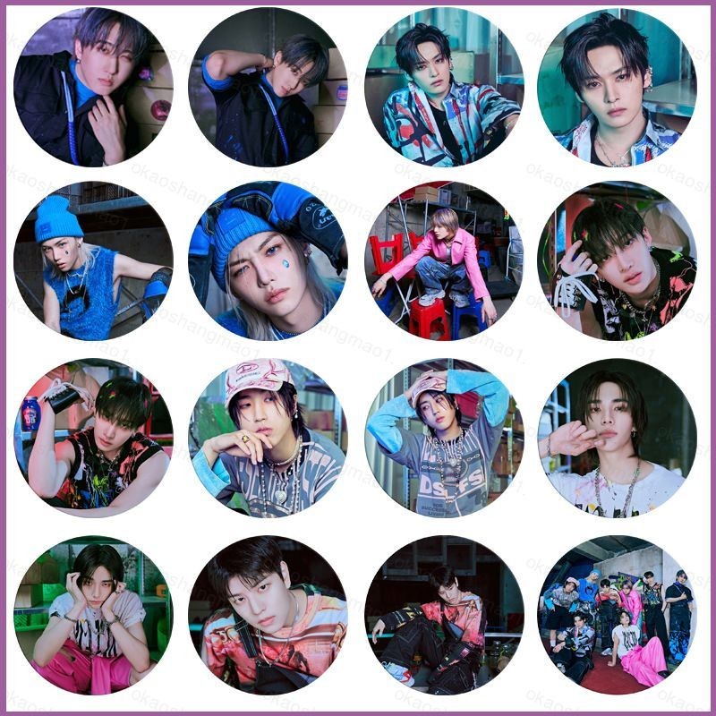 5y Stray Kids JJAM New Album Tinplate Badge Mirror Keychain Lee Know ...