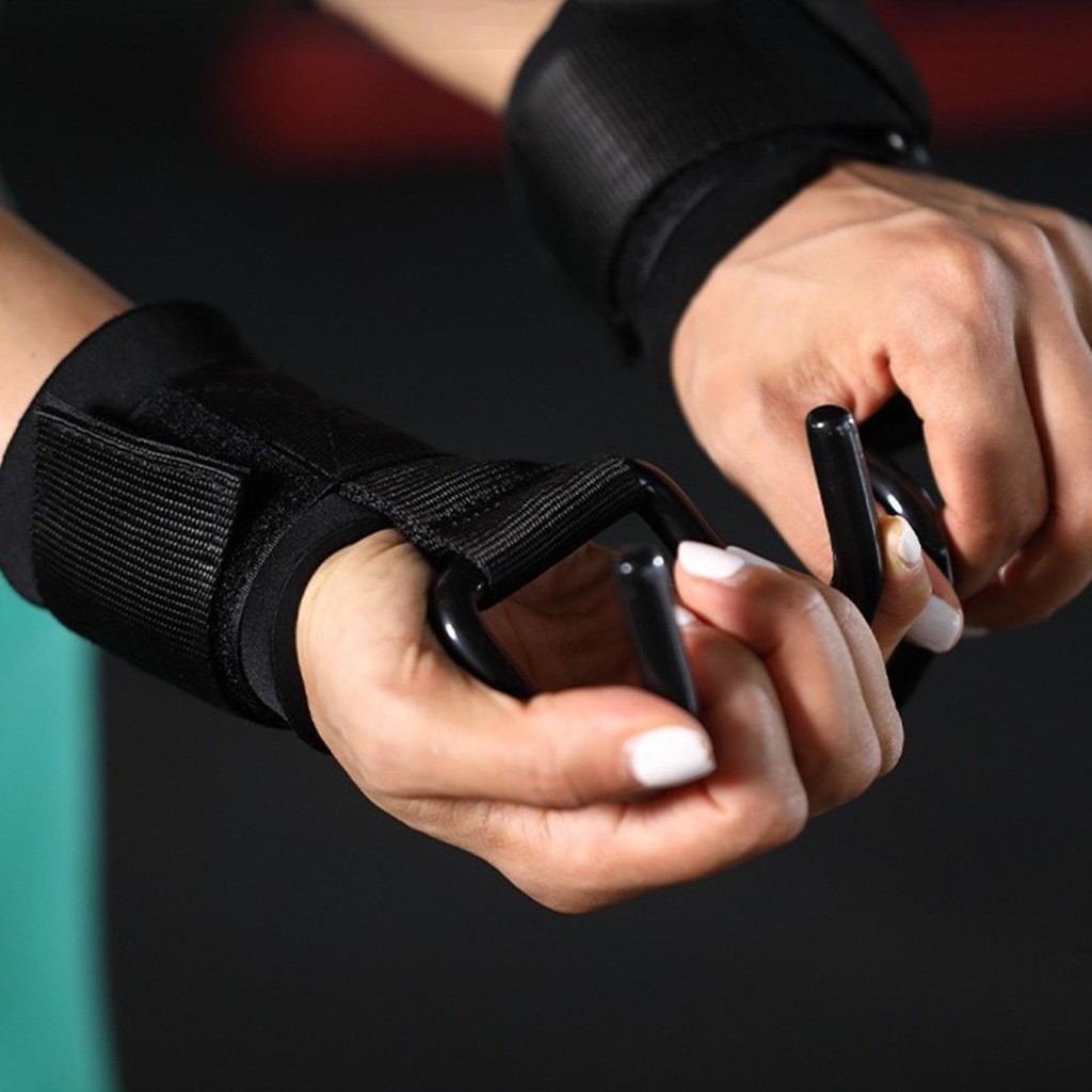 Heavy Duty Lifting Wrist Straps Pull-up Assist Wrist Hook Multi-Purpose ...