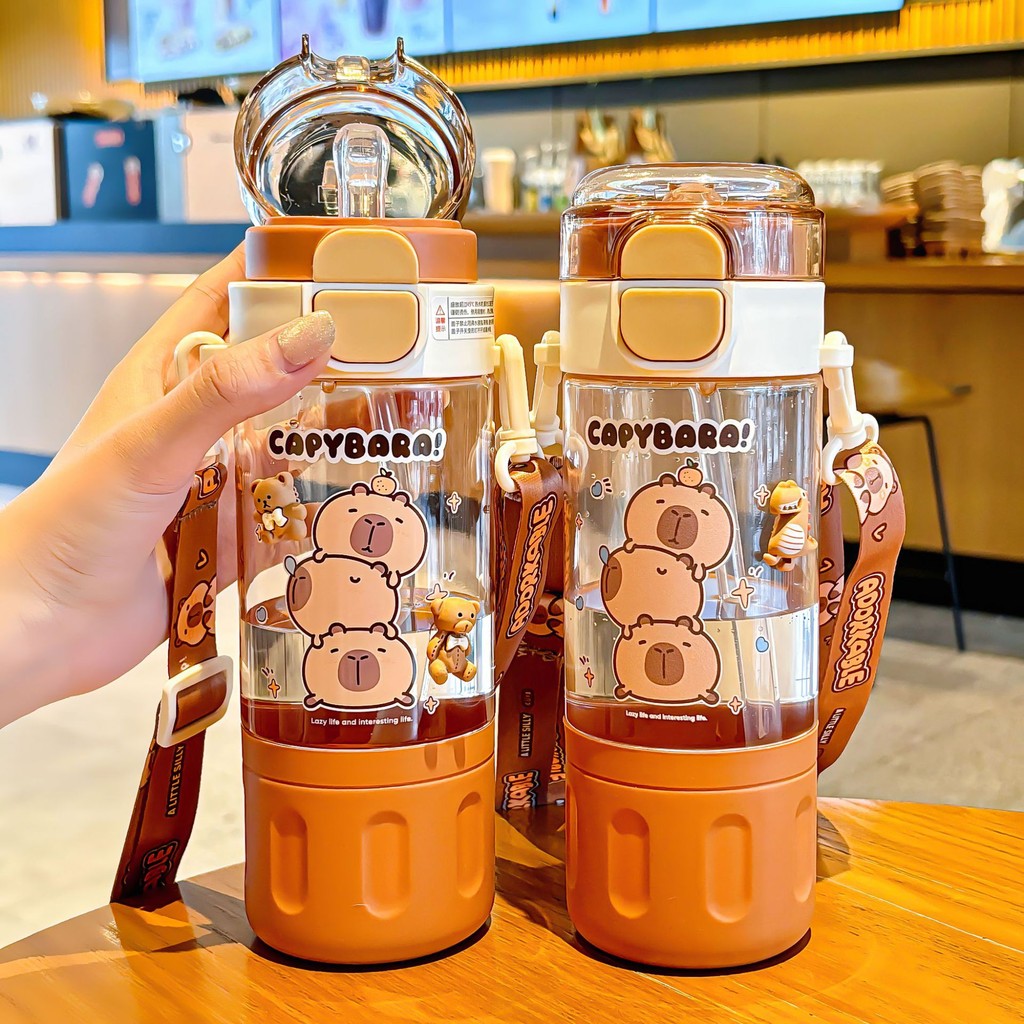 capybara botol air 580ml didatangkan dengan straw selamat dan penutup ...