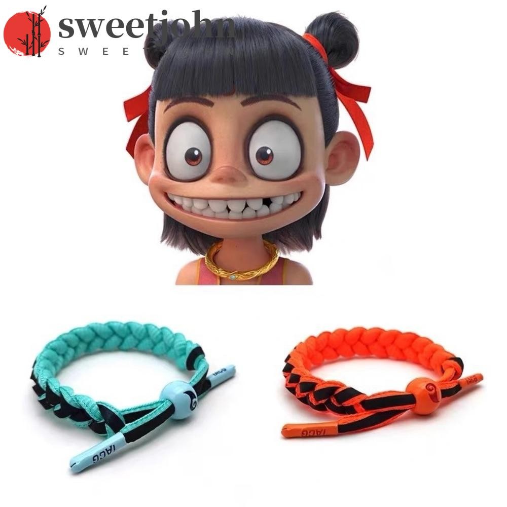 SWEETJOHN Film Nezha 2 Peripheral, Red Blue Handmade Aobing Woven ...