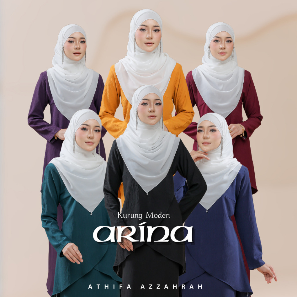 Baju kurung ARINA by ATHIFA AZZAHRAH kurung raya 2025 plus size trend ...