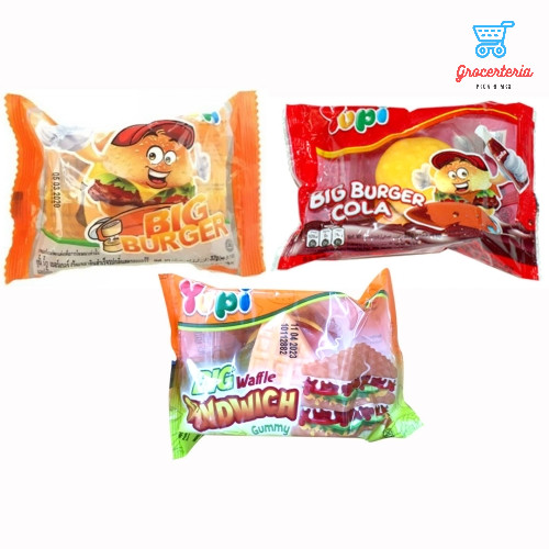 (Halal) Yupi Big Burger Gummy Jelly (Original / Cola / Sandwich) 32g ...