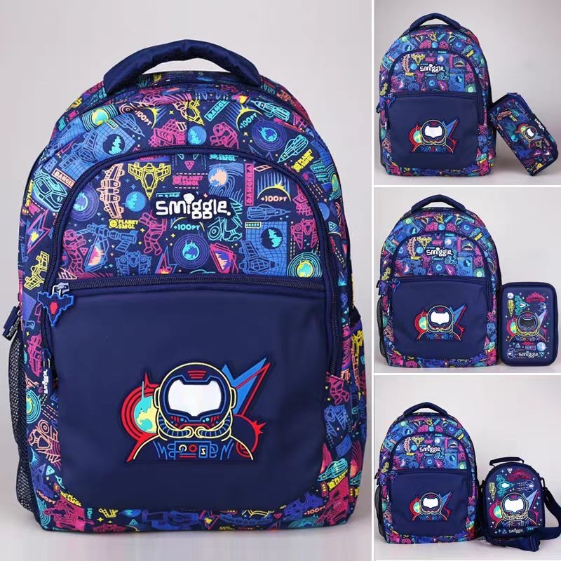 Ready Stock Australia smiggle Dark Blue Spaceman School Bag Series ...
