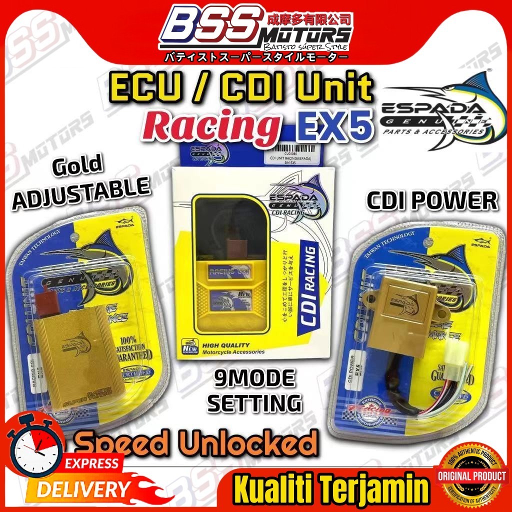 Espada CDI ECU Unit Racing 5 pin EX5 / Wave100 / Kriss1 100 CDI Power ...