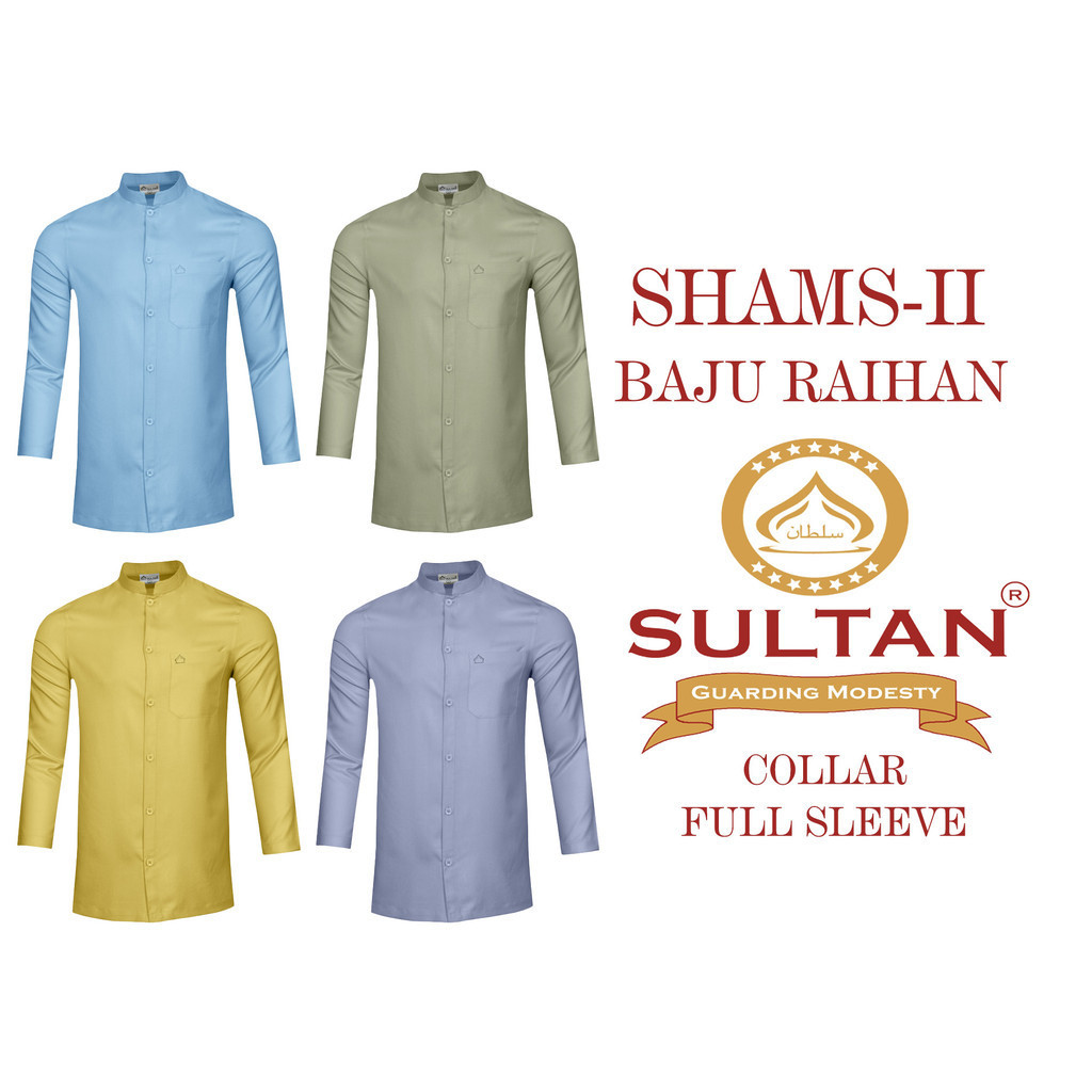 SULTAN KURTA SHAMS II- BAJU RAIHAN COLLAR FULL SLEEVE | Shopee Malaysia