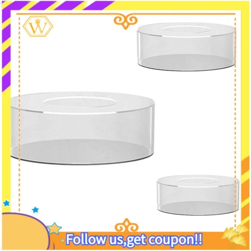 【W】Clear Acrylic Cake Stands, Fillable Cake Box, Round Cake Display Box ...